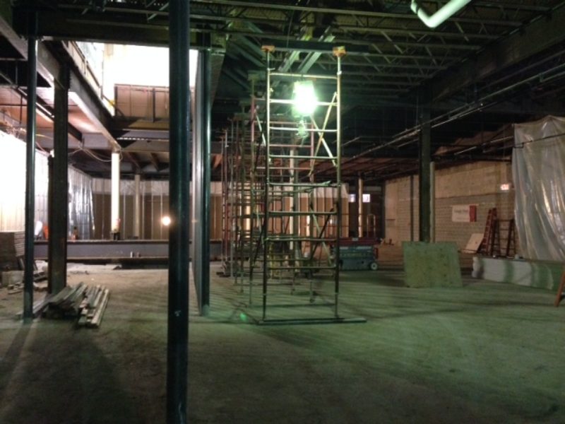 Shoring, scaffold, scaffolding, escalator drop, overhead protection