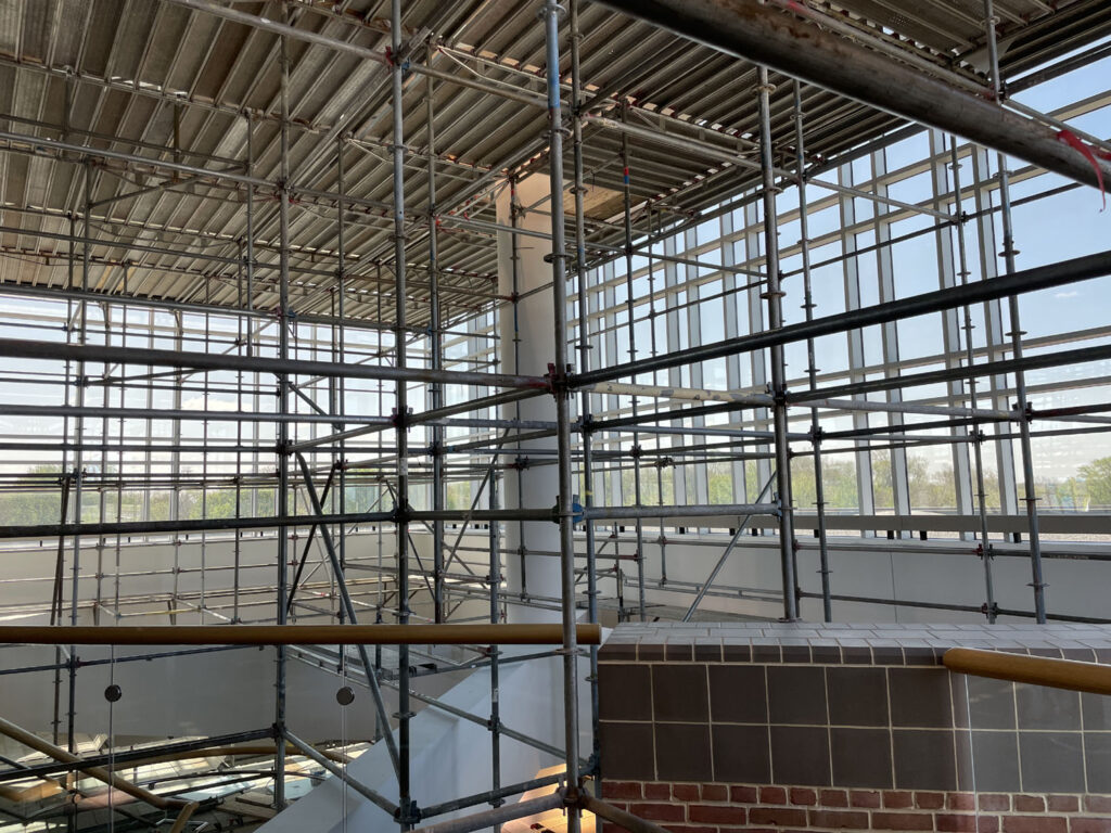 Superior Scaffold Services - Rowan University, 5 story skylight ...
